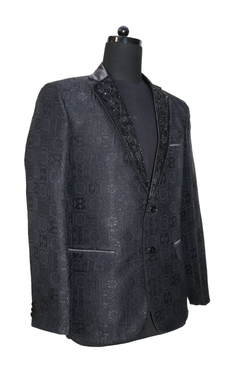 Hand Embroidered Onyx Blazer – Freeborn Designs