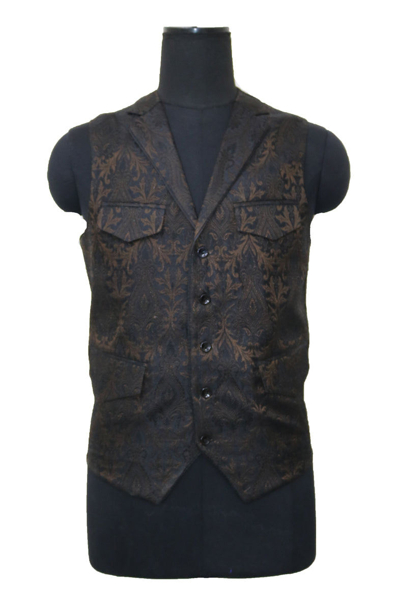 Unique Suit Jackets for Men | Black & Copper Vest | Freeborn Designs