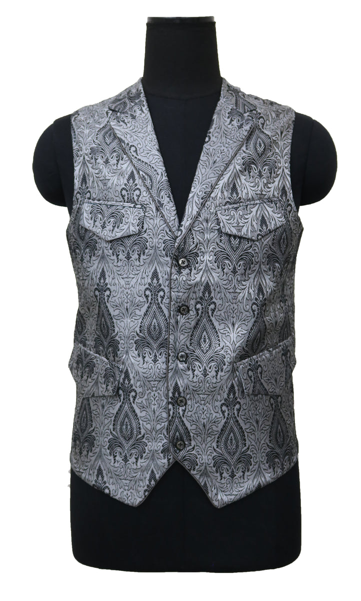 Unique Suit Jackets for Men | Silver Vest | Freeborn Designs